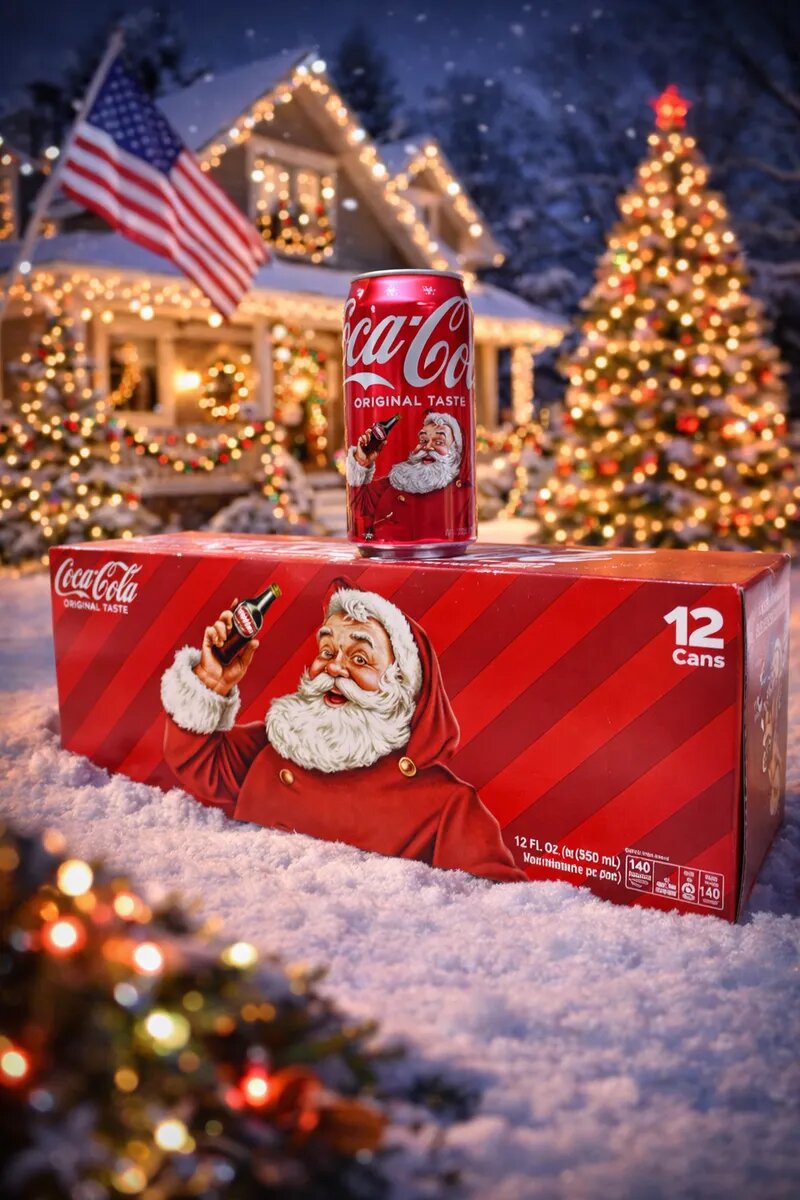 Газированный напиток Coca-Cola Classic (Кока-кола оригинальный вкус), США, 0.355 л, металлическая банка 12шт.