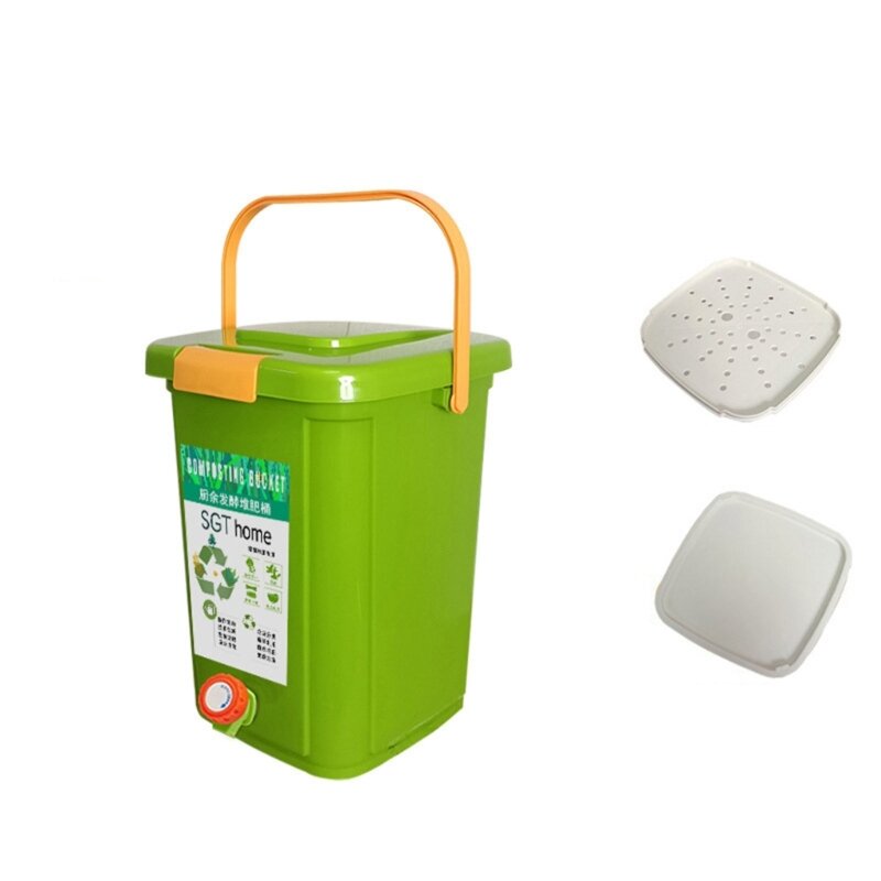 Дополнительный Большой 20-литровый контейнер для перегноя для кухонных отходов Эффективное Гниение Вещество с Постоянным товарным видом Простая установка План вторичной переработки