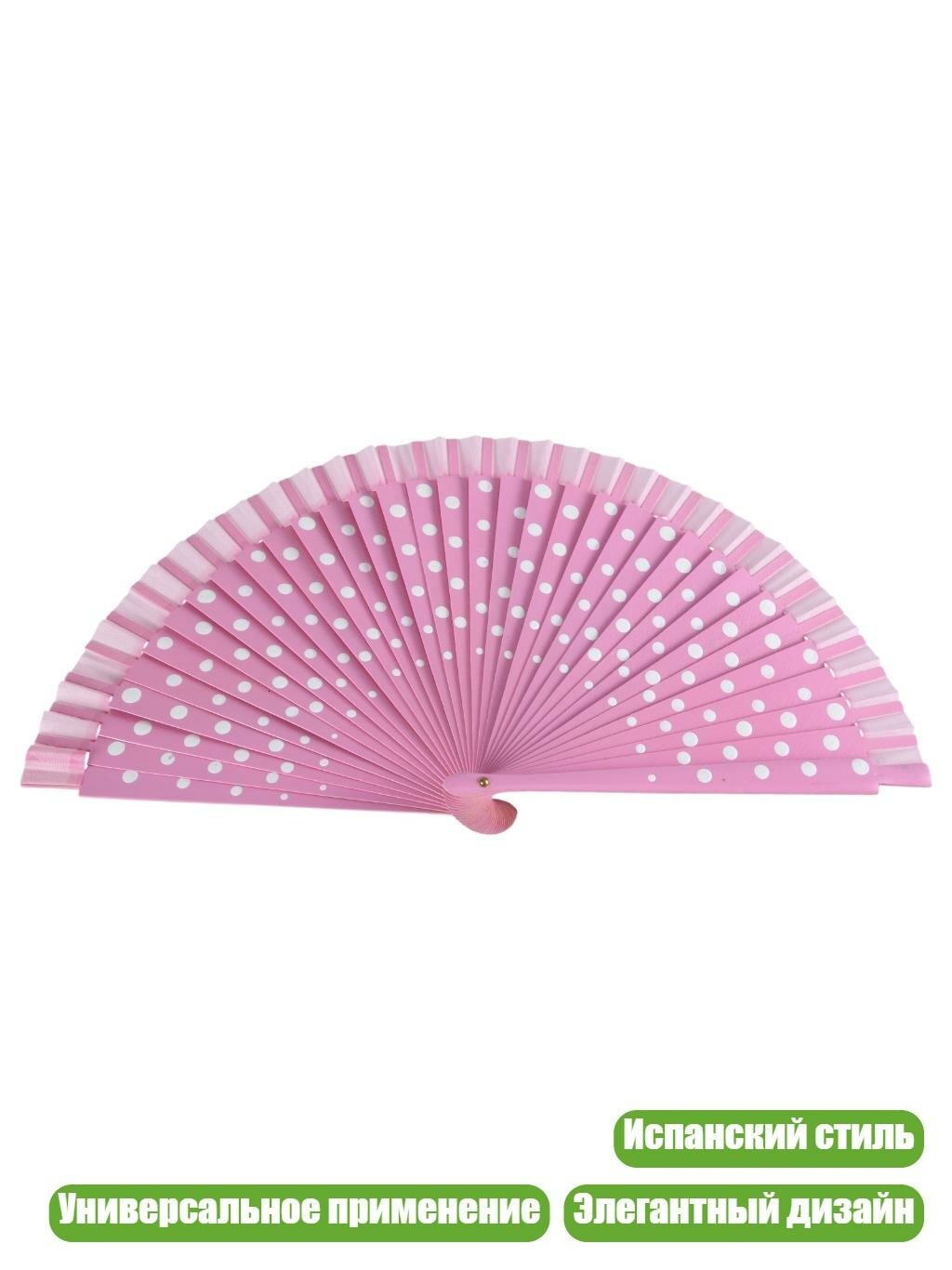 Испанский деревянный складной веер для фламенко, 3