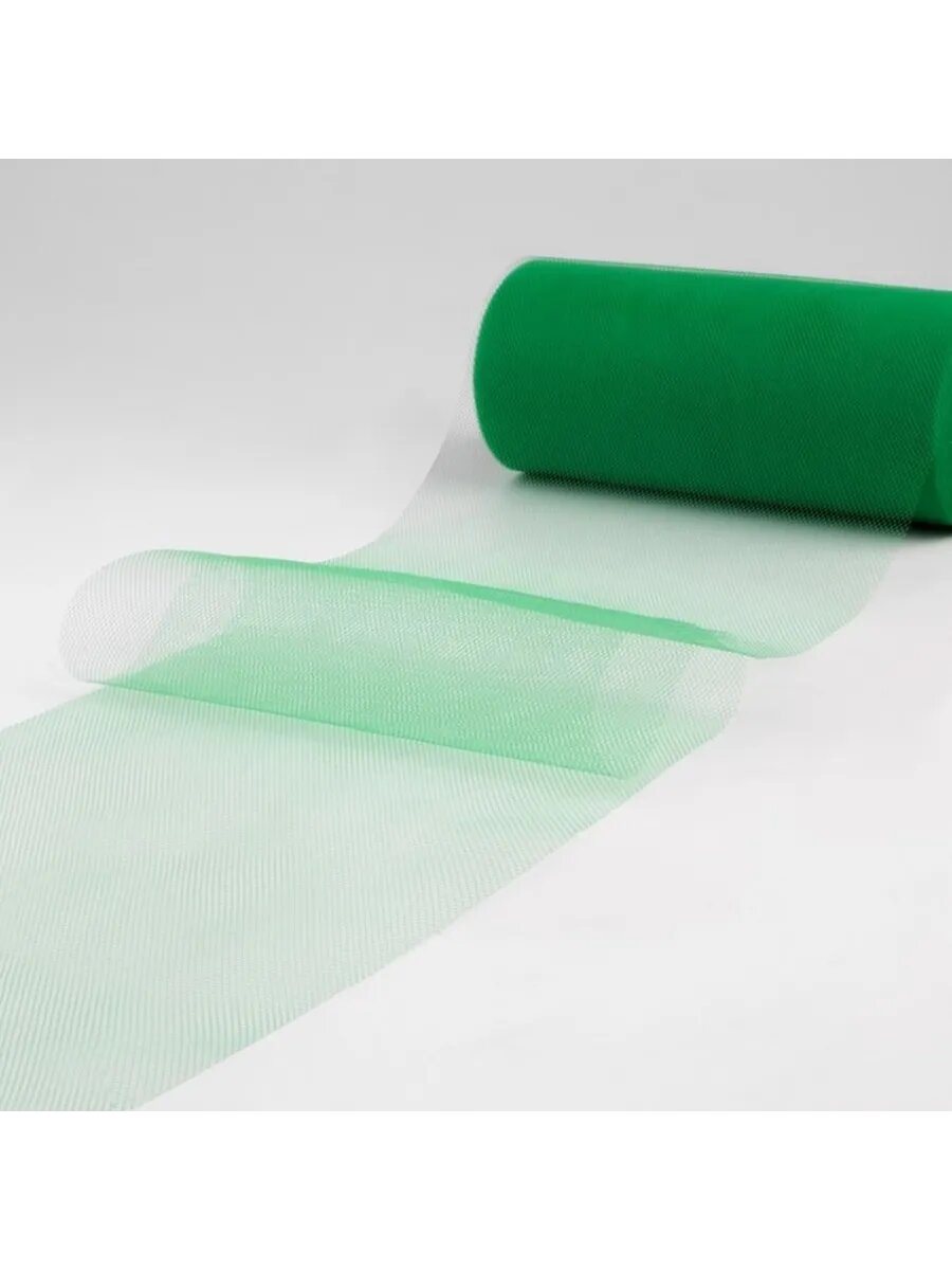 Тёмно-зеленый фатин для творчества и декора