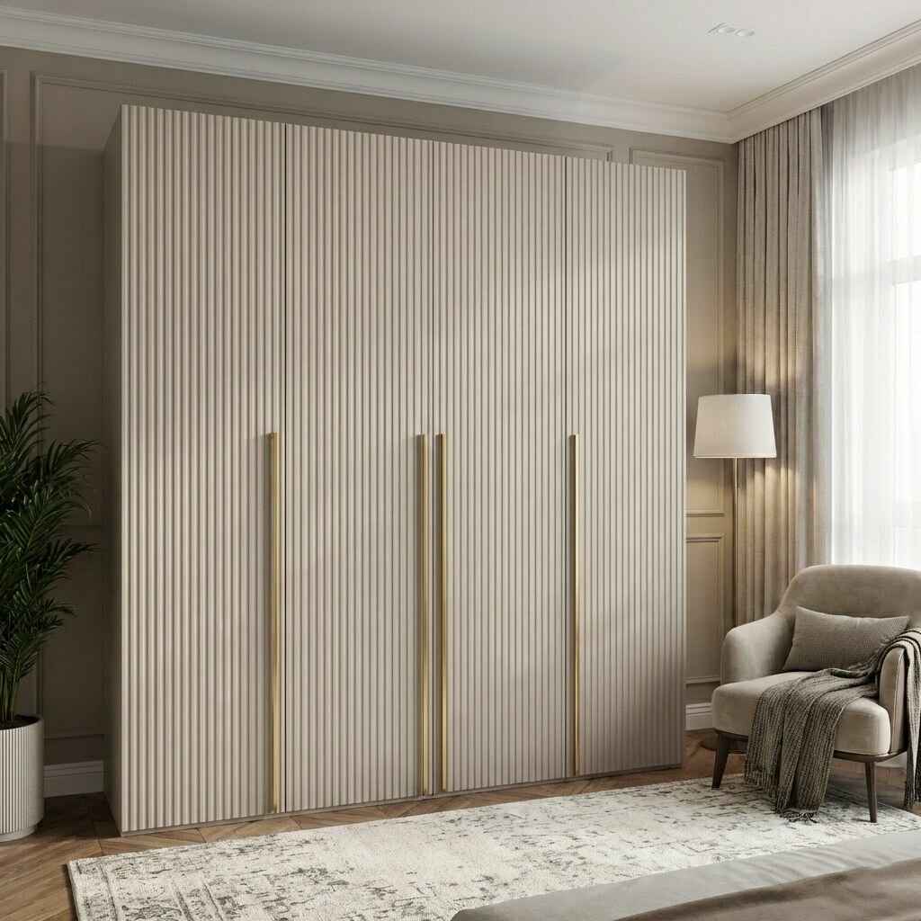 Шкаф для одежды, шкаф Юта, серо-коричневый