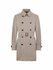 Пальто MooRER Belted double-breasted trench coat, размер 52, разноцветный