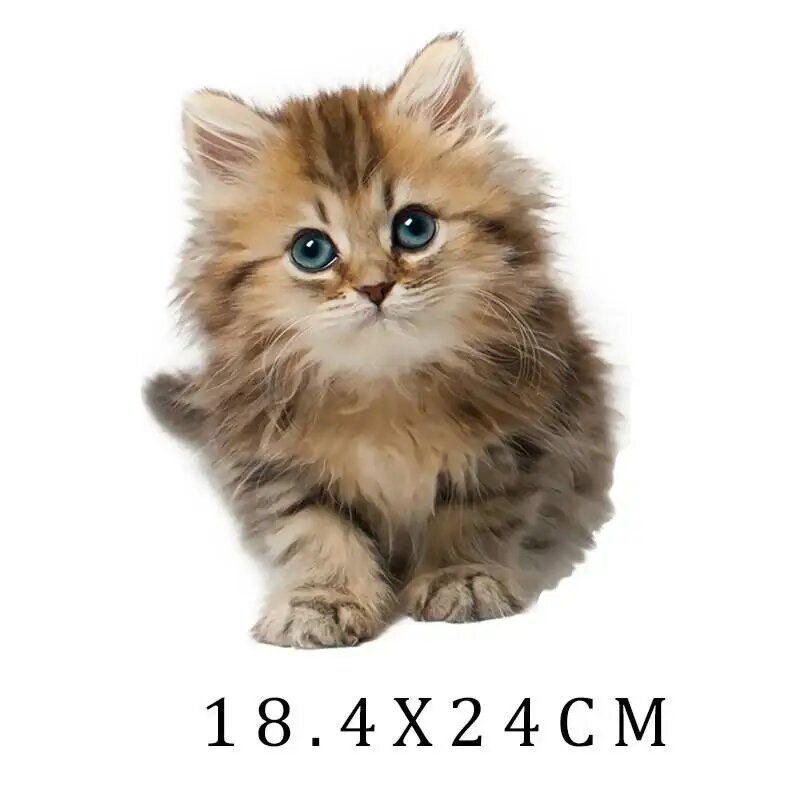 Милые домашние животные, кошки, собаки, лучшие друзья, животные, железные нашивки для DIY, теплопередача, одежда, футболка, термонаклейки, декоративная печать