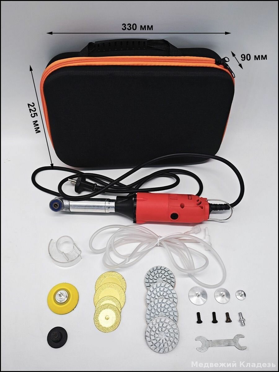 Угловой гравер электрический 500 Вт премиум с насадками скорость 20000 об/мин