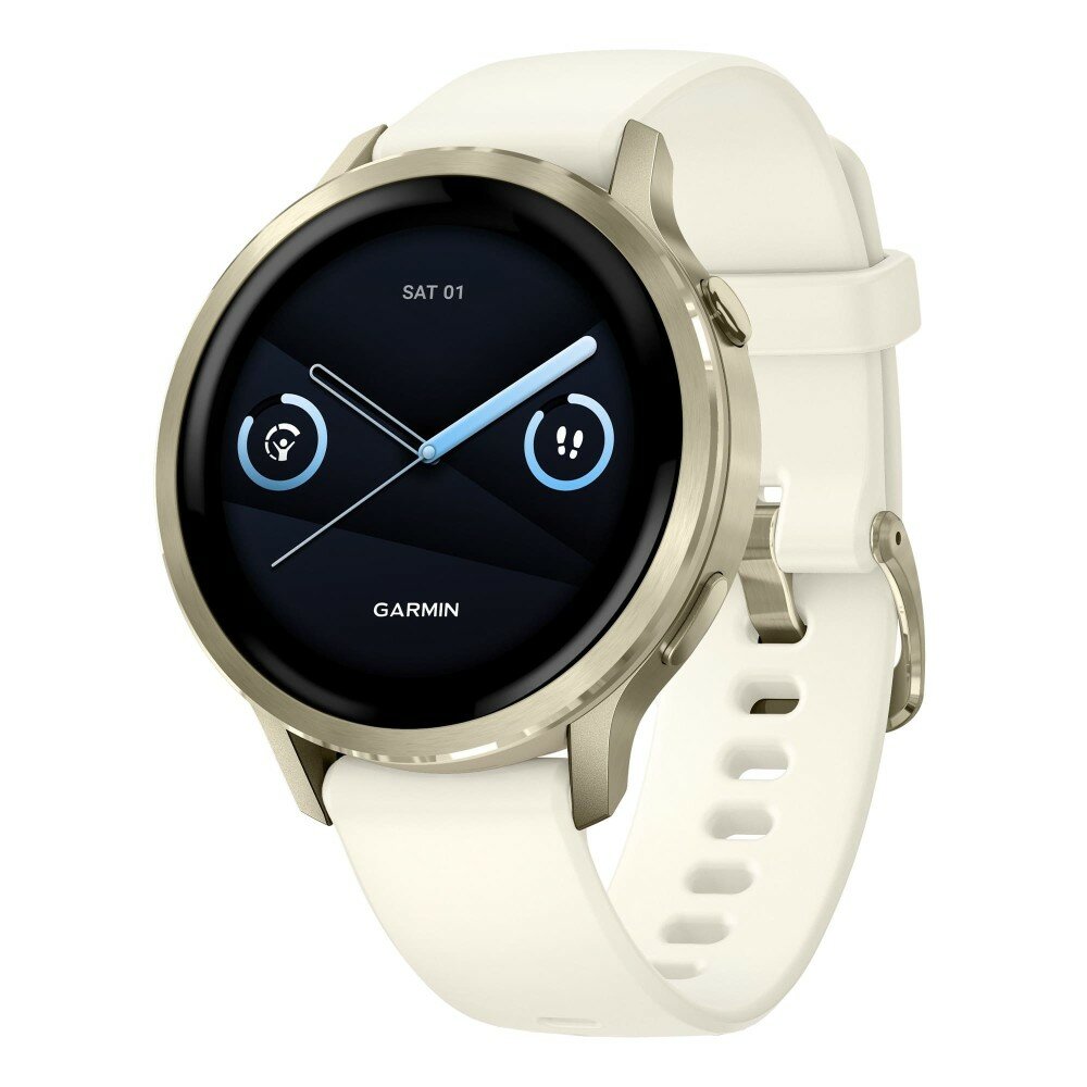 Смарт-часы Garmin Venu 4 AMOLED 41 мм, золотистые Lunar Gold 010-03013-00, европейская версия, GPS, ГЛОНАСС и Galileo