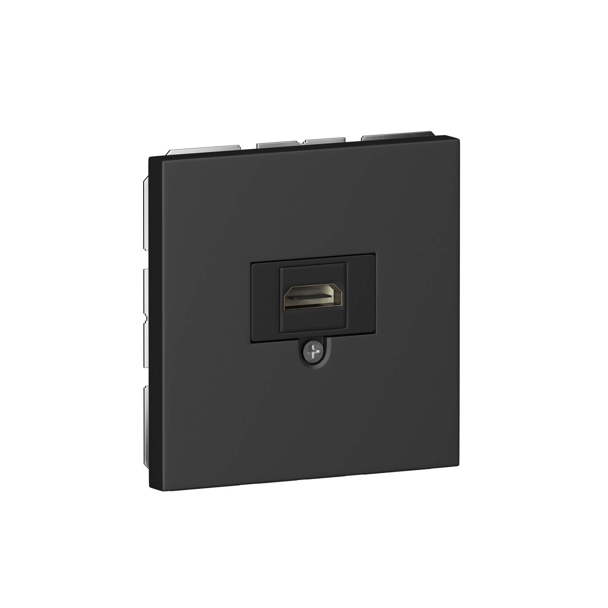 Розетка мультимедийная HDMI 2.0a с чёрным разъёмом, цвет чёрный, серия R98, Donel