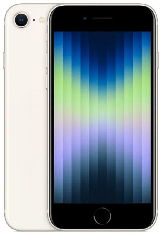 Смартфон Apple iPhone SE 2022, 64Gb Global, Dual nano SIM, Starlight (белый)