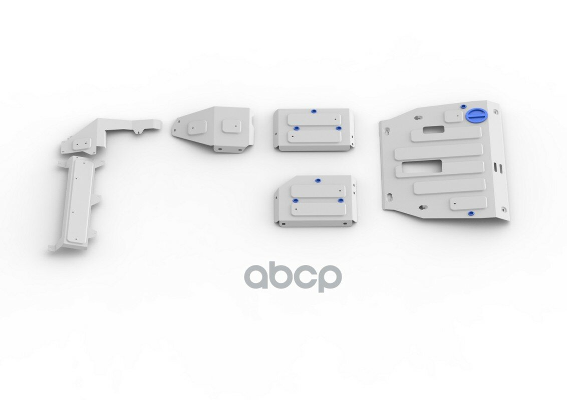 Комплект защит картер + КПП + топливный бак + редуктор + топливные и тормозные магистрали (алюминий 3 мм) + комплект крепежа .