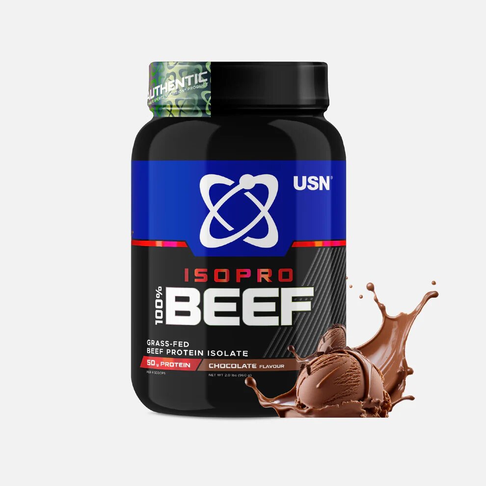USN IsoPro 100% Beef Protein Isolate, Протеин Изолят говяжьего белка, 960 грамм