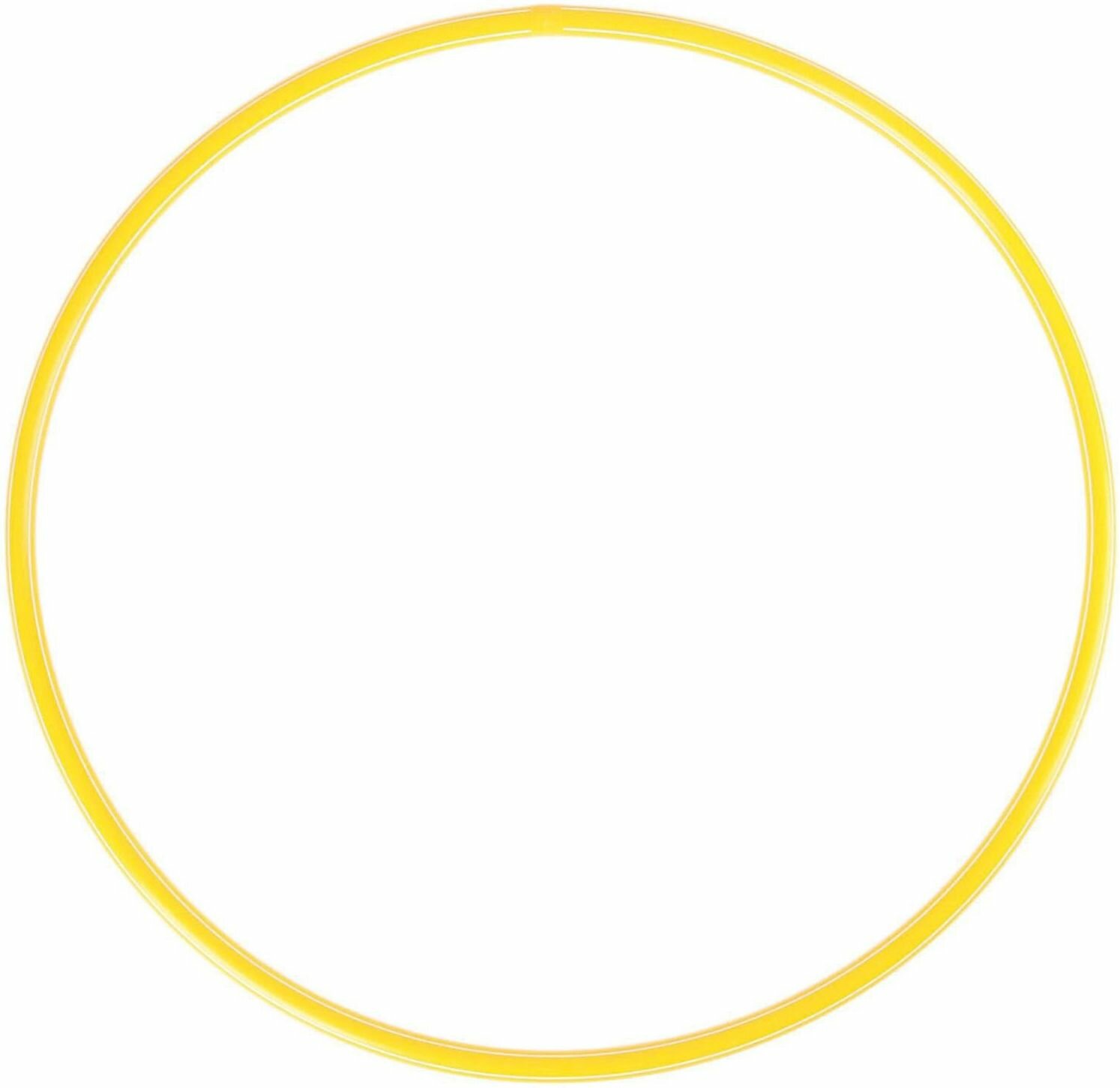 Обруч детский для художественной гимнастики, диаметр 50 см, толщина 2 см, хулахуп для похудения, занятий фитнесом и спортом, для физкультуры, лфк и зарядки, цвет жёлтый