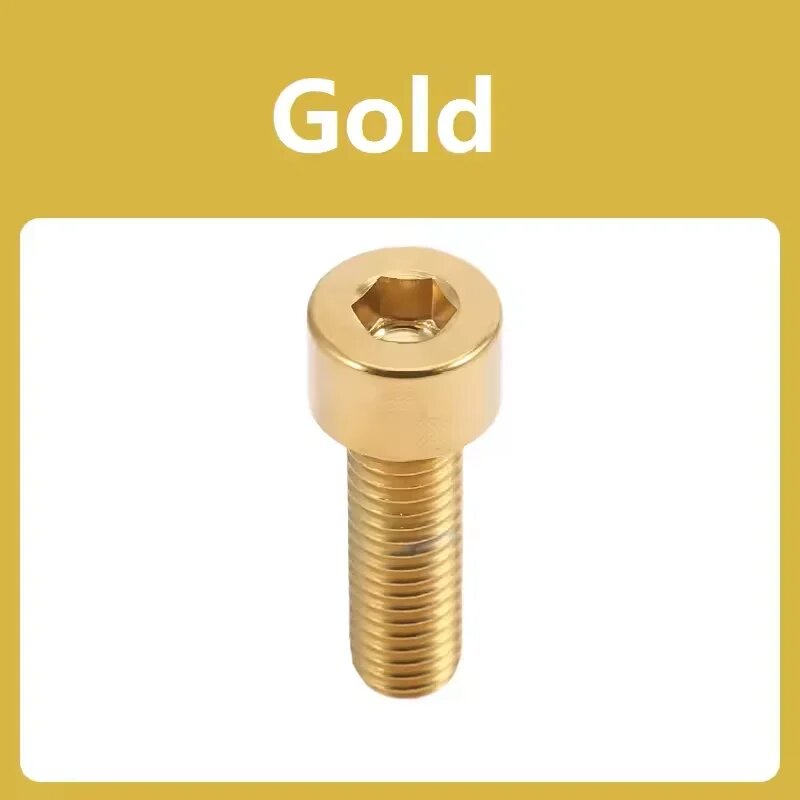 Цветные титановые болты M5 M6 M8 DIN912 Gold, M6x25mm-FT