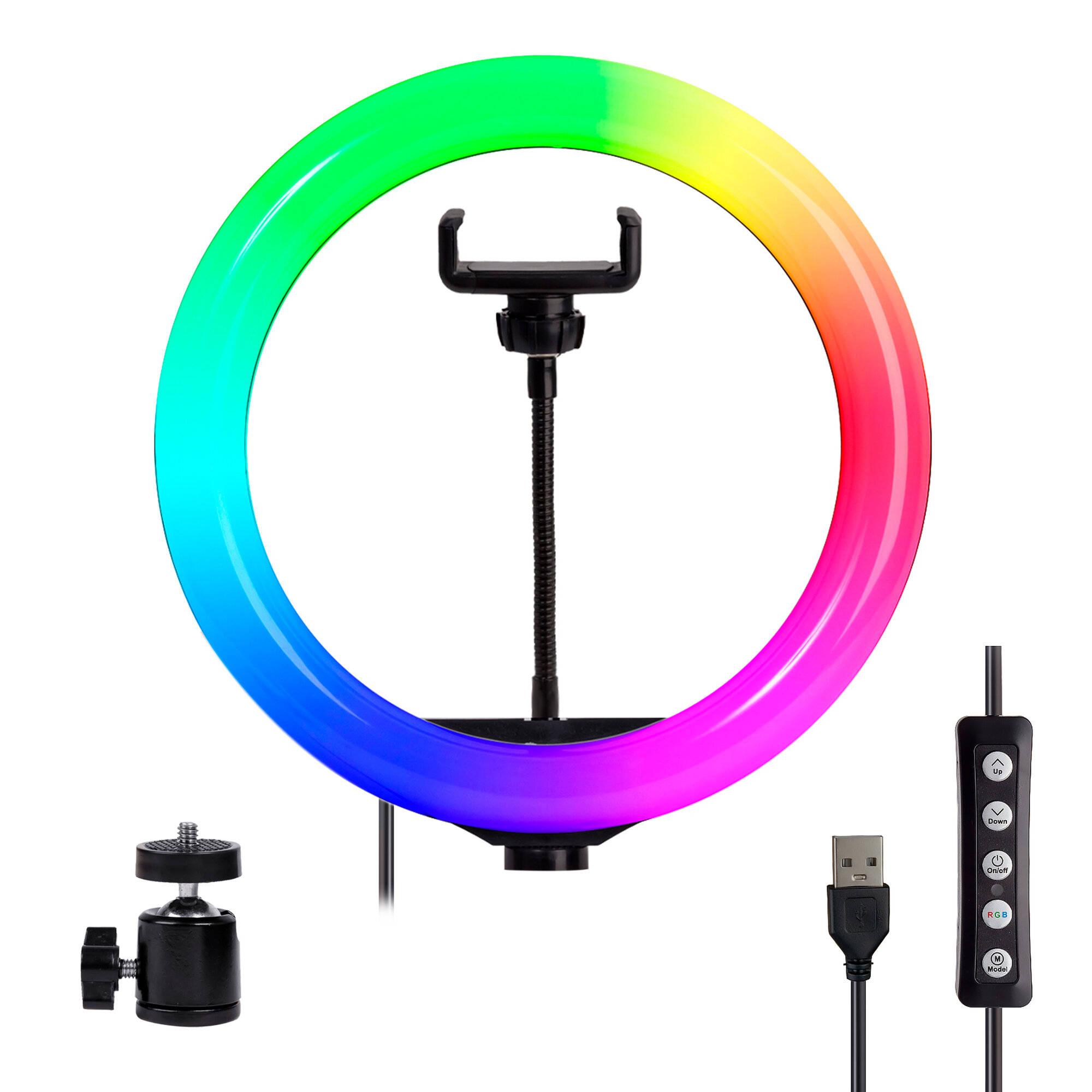 Селфи кольцо 30cm 12" RGB MJ30 (30шт/кор)