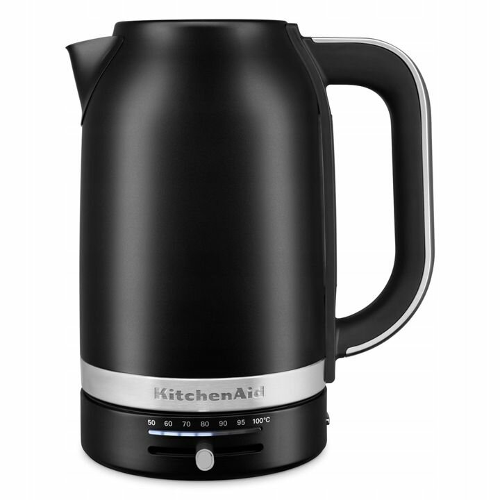 Электрический чайник KitchenAid 1.7 л - из нержавеющей стали, цвет черный-матовый, 5KEK1701EBM