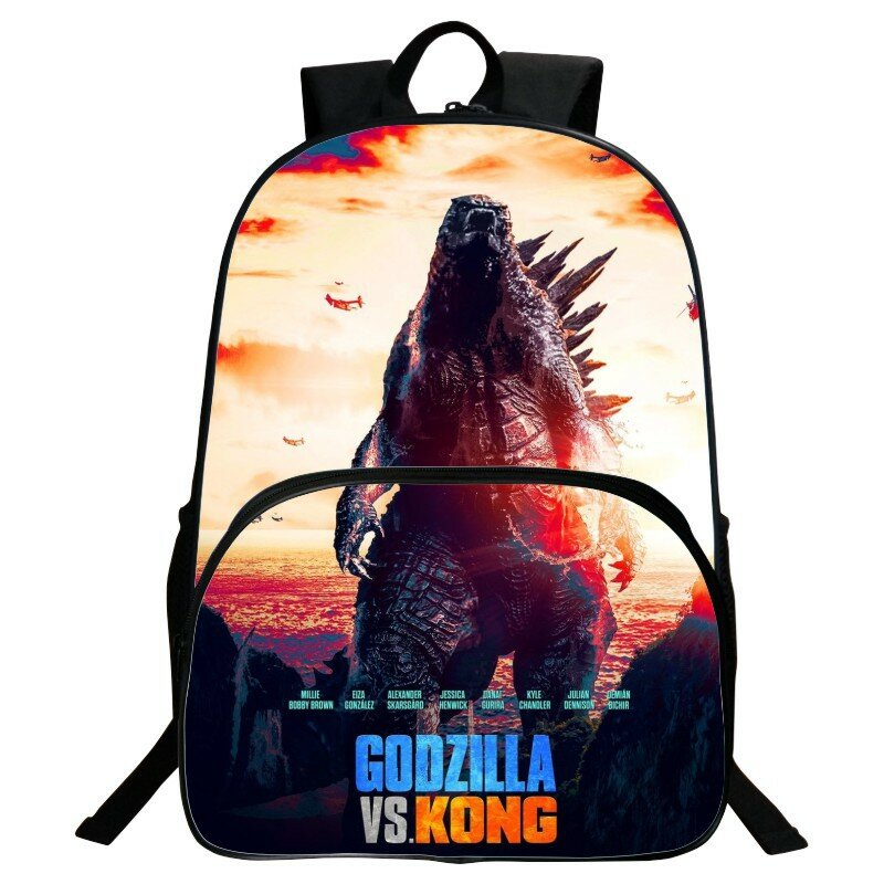 2026 Новый продукт с принтом Рюкзак Годзилла против Конга Мерчандайз из фильма Школьный рюкзак для студентов Детский рюкзак для мальчиков