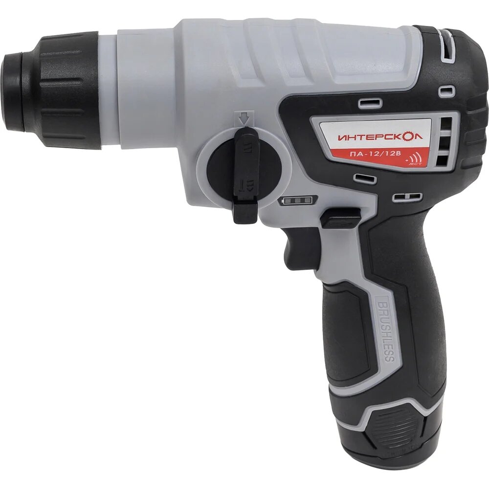 Бесщеточный аккумуляторный перфоратор Интерскол ПА-12/12В Li-ion АПИ-Т (картон, 2 аккум. 2,0Ач, ЗУ), работы