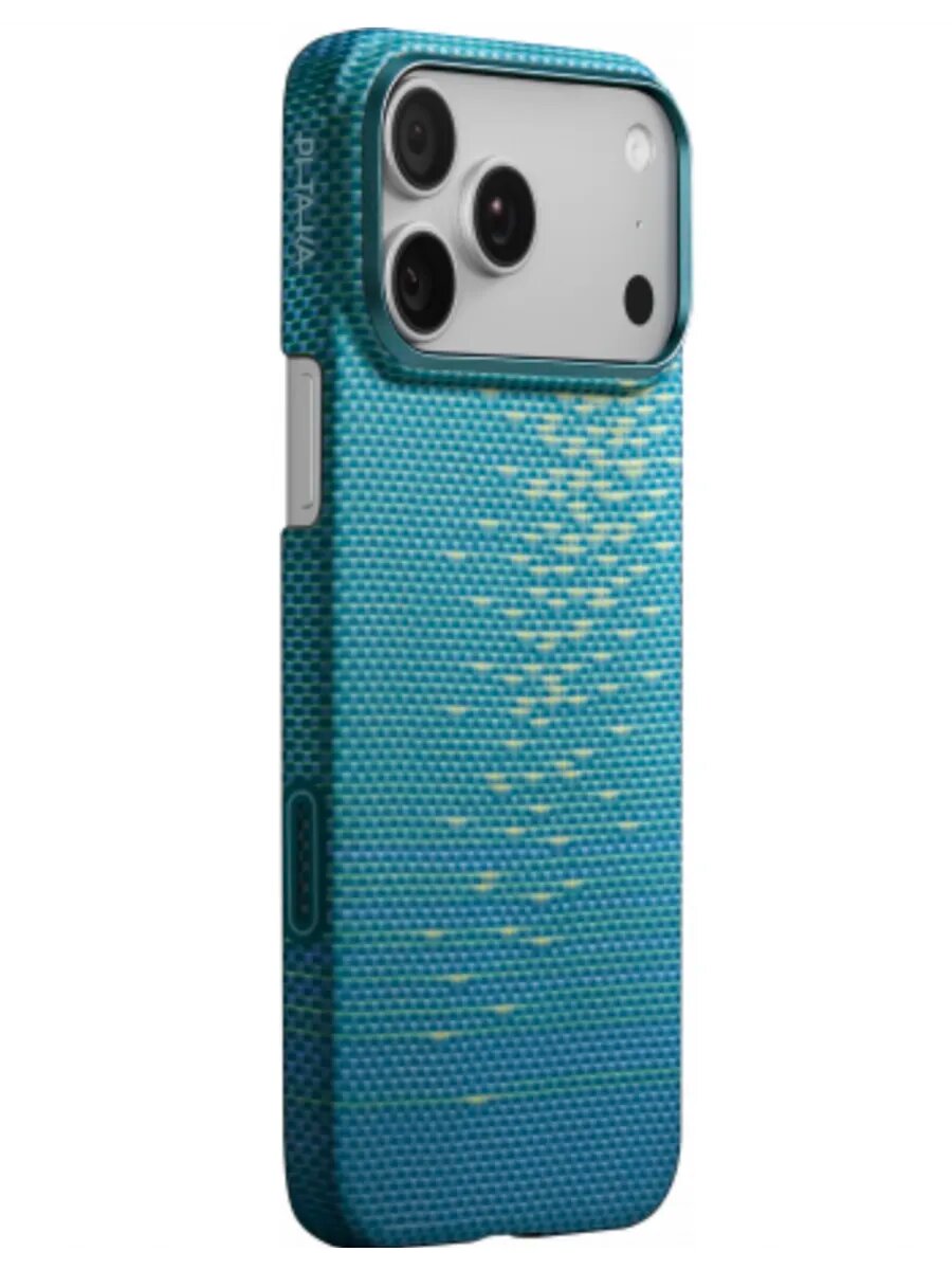 Ультра тонкий чехол PITAKA (PitaTap) для iPhone 17 Pro, (Lucid Blue) Голубой
