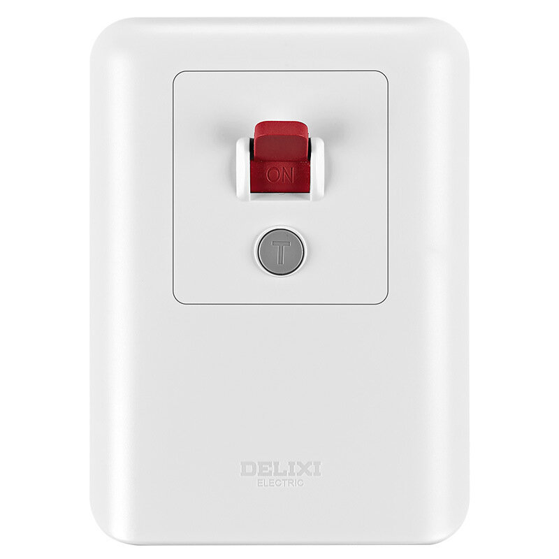 Защитный вилка Delixi с выключателем для защиты от утечки тока для водонагревателя и кондиционера 16A 10A