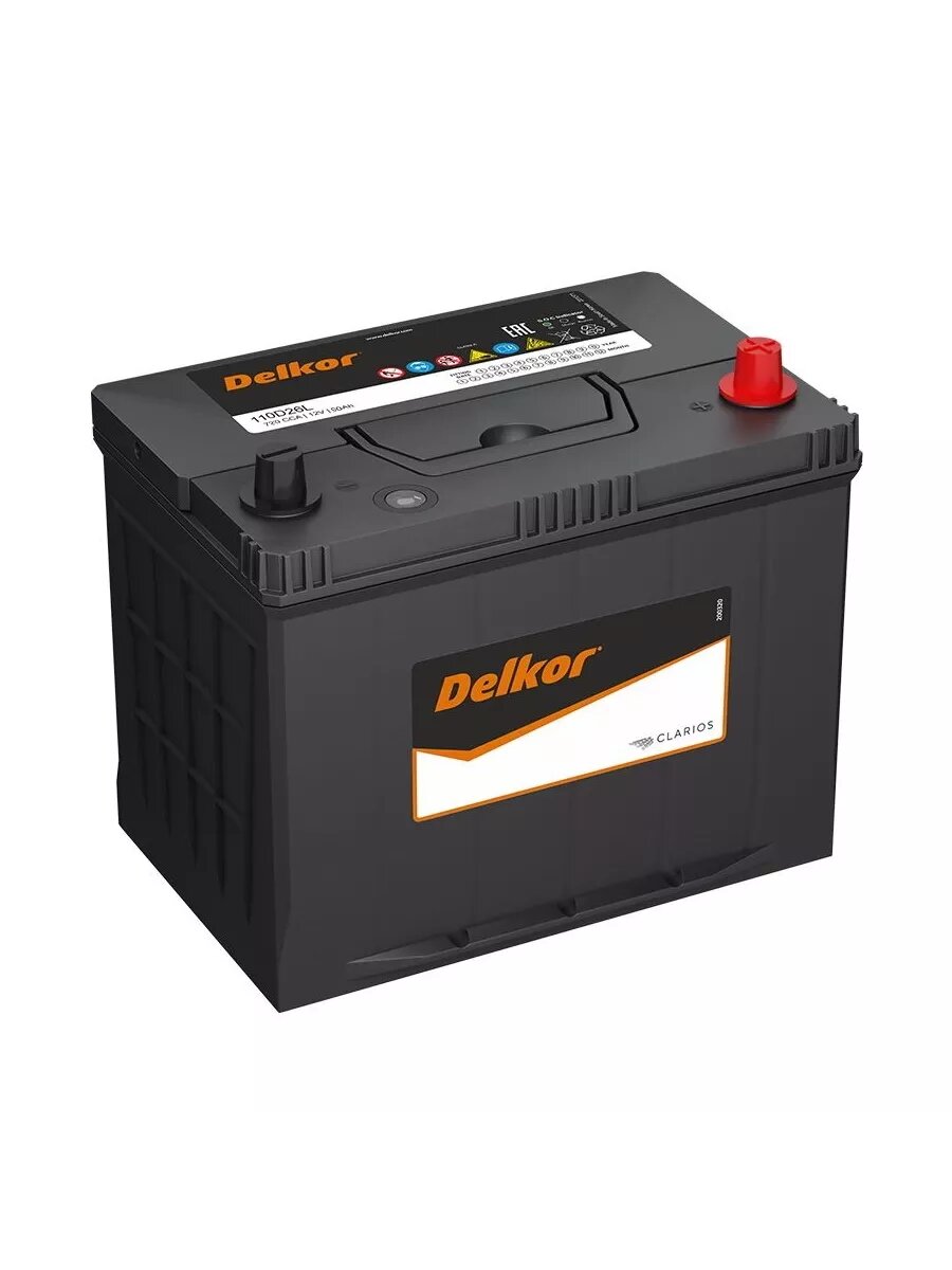 Аккумулятор DELKOR 110D26L 12V 90Ач обр. пол.