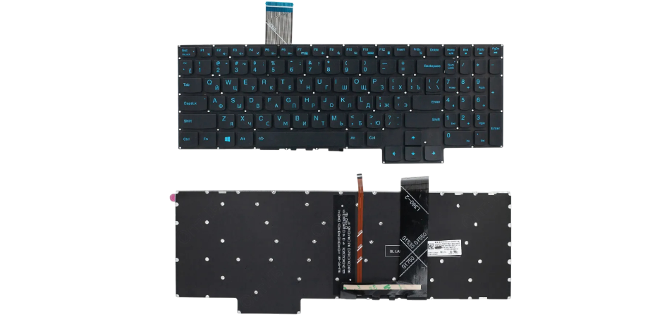 Клавиатура для ноутбука Lenovo IdeaPad Gaming 3-15ARH05, 15IMH05, Legion 5-15ACH6, синяя, без рамки,