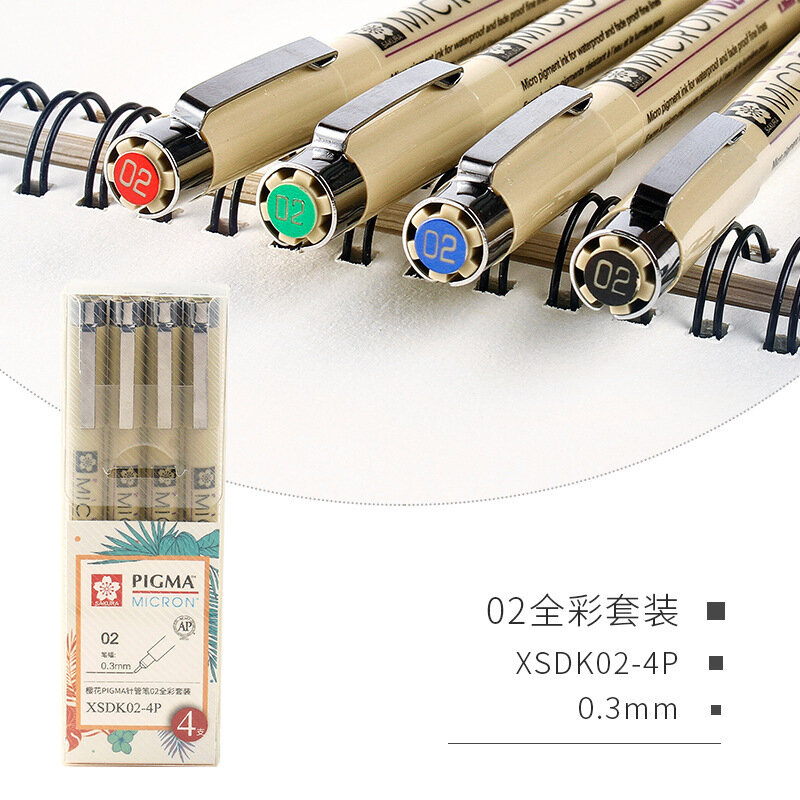 Набор из 9 водонепроницаемых цветных ручек SAKURA с японским сакурой для аниме, манга, контуров, дизайна и ручного рисования