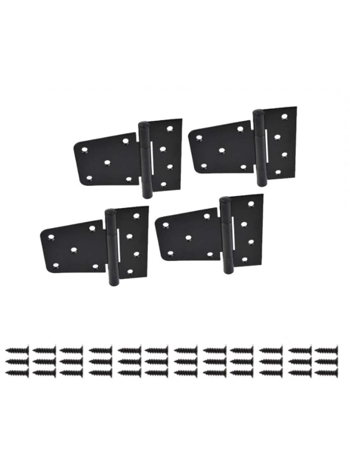 4 сверхпрочные дверные петли 3,5-дюймовые черные дверные петли для сарая