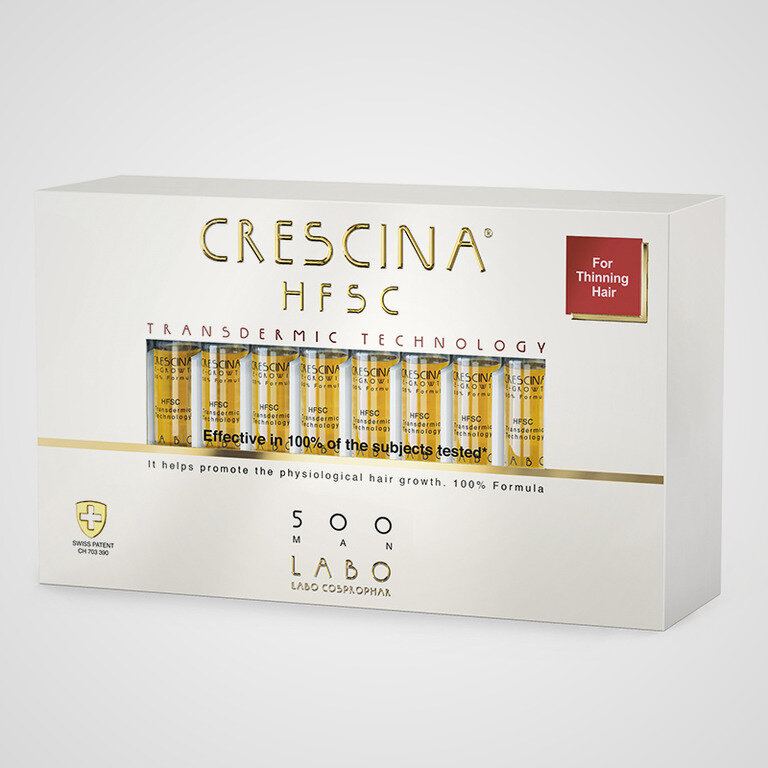 Лосьон для стимуляции роста волос для мужчин 500 20 амп Crescina Hfsc 100% Re-Growth 500 Лосьон 20 АМП