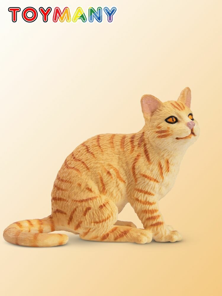 Toymany Фигурка домашнего животного, Оранжевая американская жесткошерстная кошка, 3,3 х 5,2 х 3,5 см статуэтка кошки оранжевая жесткошерстная миниатюра
