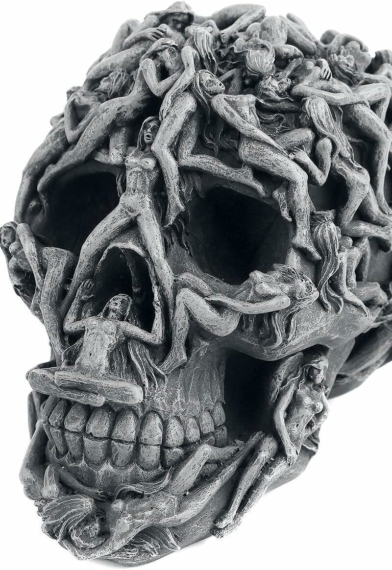 Статуэтка Nemesis Now - Hell's Desire - фигурка черепа "Желание ада", 17 см, цвет серый, D4216M8