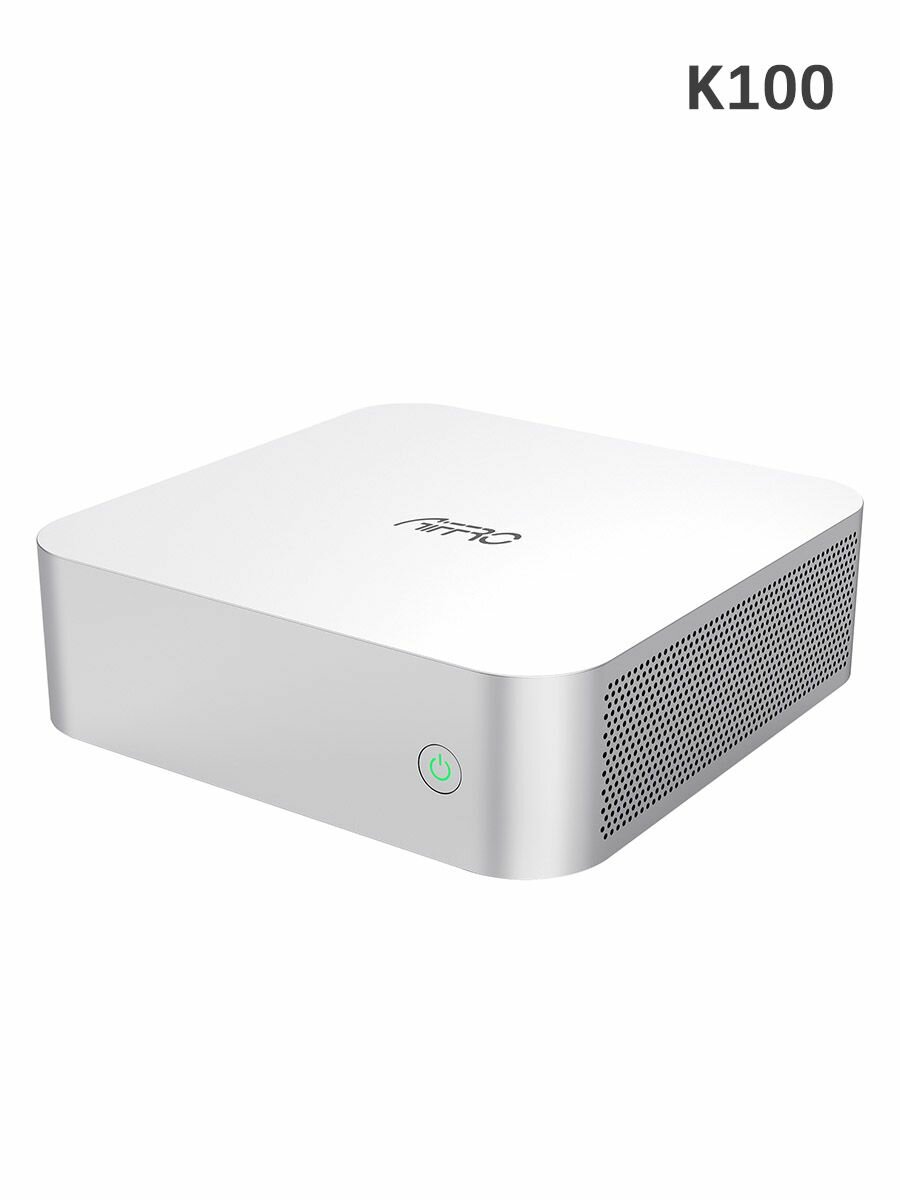 Aiffro K100 NAS-хранилище с SSD-накопителями Intel N100 8 ГБ LPDDR5 4800 МГц 4 отсека для SSD-накопителей 2280 M.2 емкостью до 16 ТБ 2,5 Гбит/с RJ45 Мини-карманный NAS