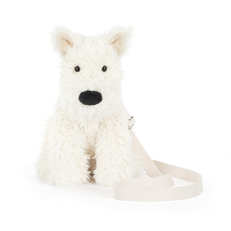 Плюшевая игрушка унисекс JELLYCAT Munro Scottie Dog Bag, белый