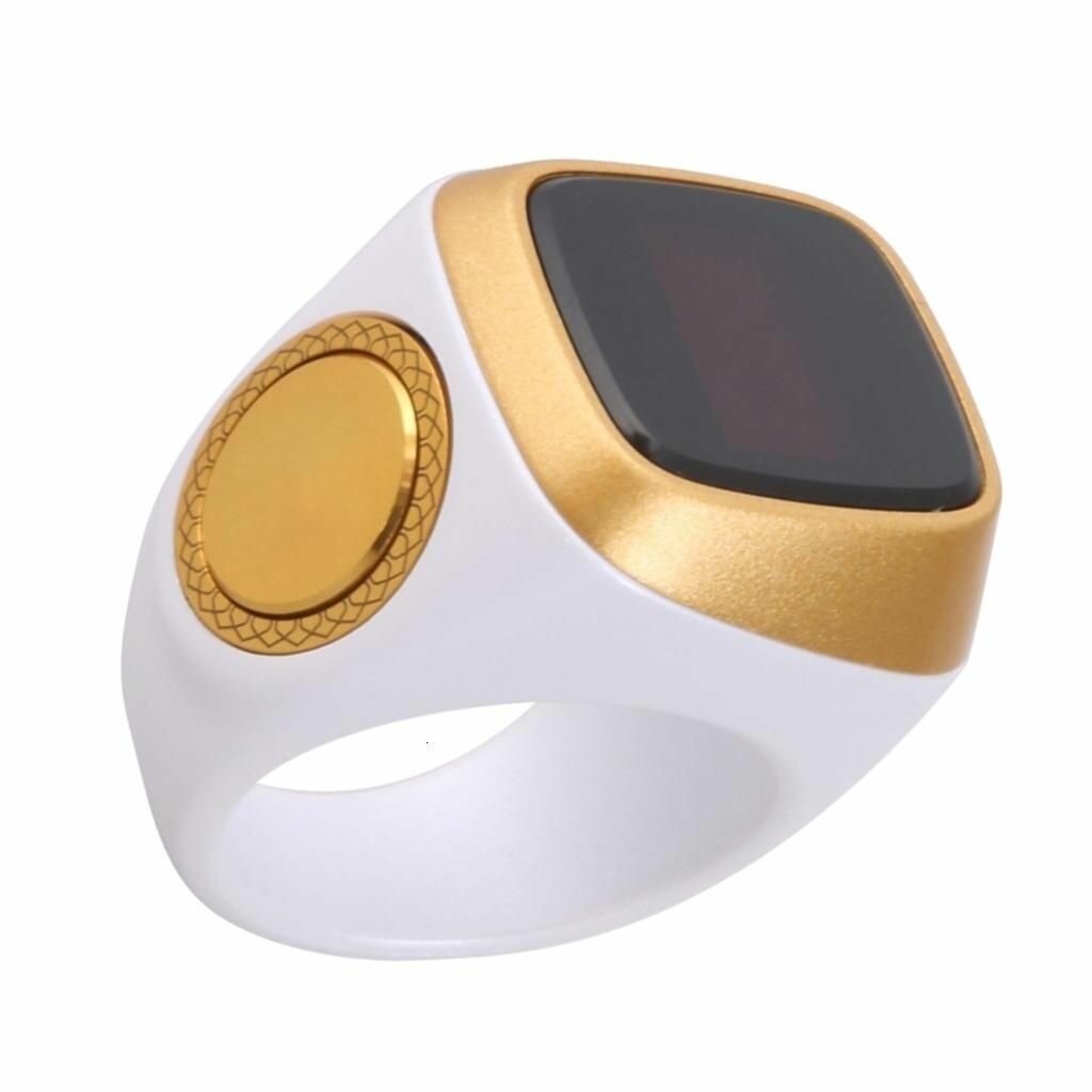 Умное цифровое кольцо-счетчик Тасбих, Белый