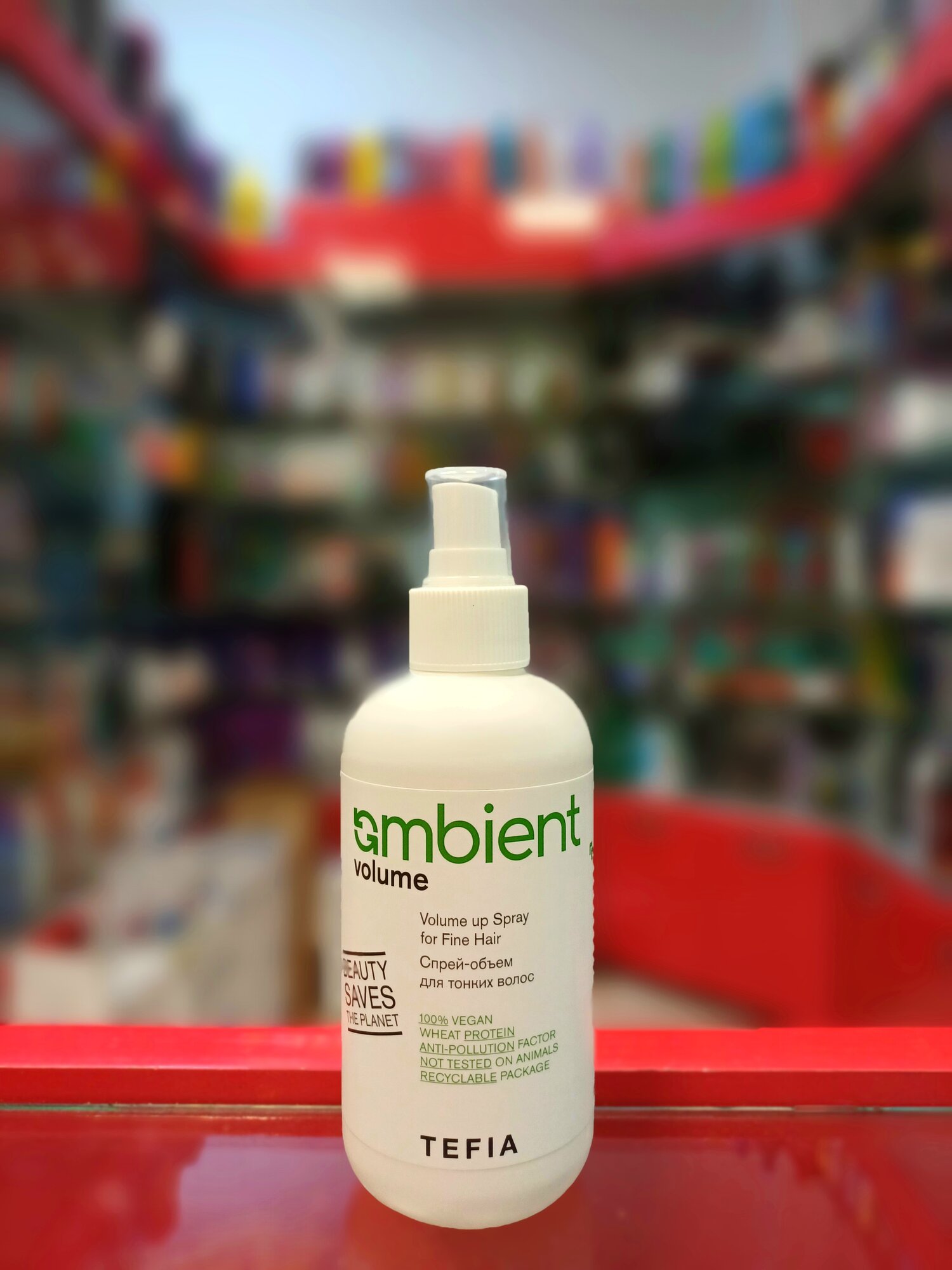 Спрей-объем термозащита, уплотнение для тонких волос, 250мл Tefia Ambient