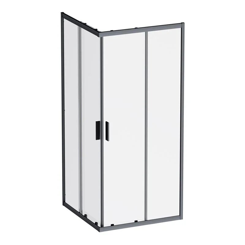 Душевой уголок (90х90) Am.Pm Gem W90G-403-9090BT черный матовый