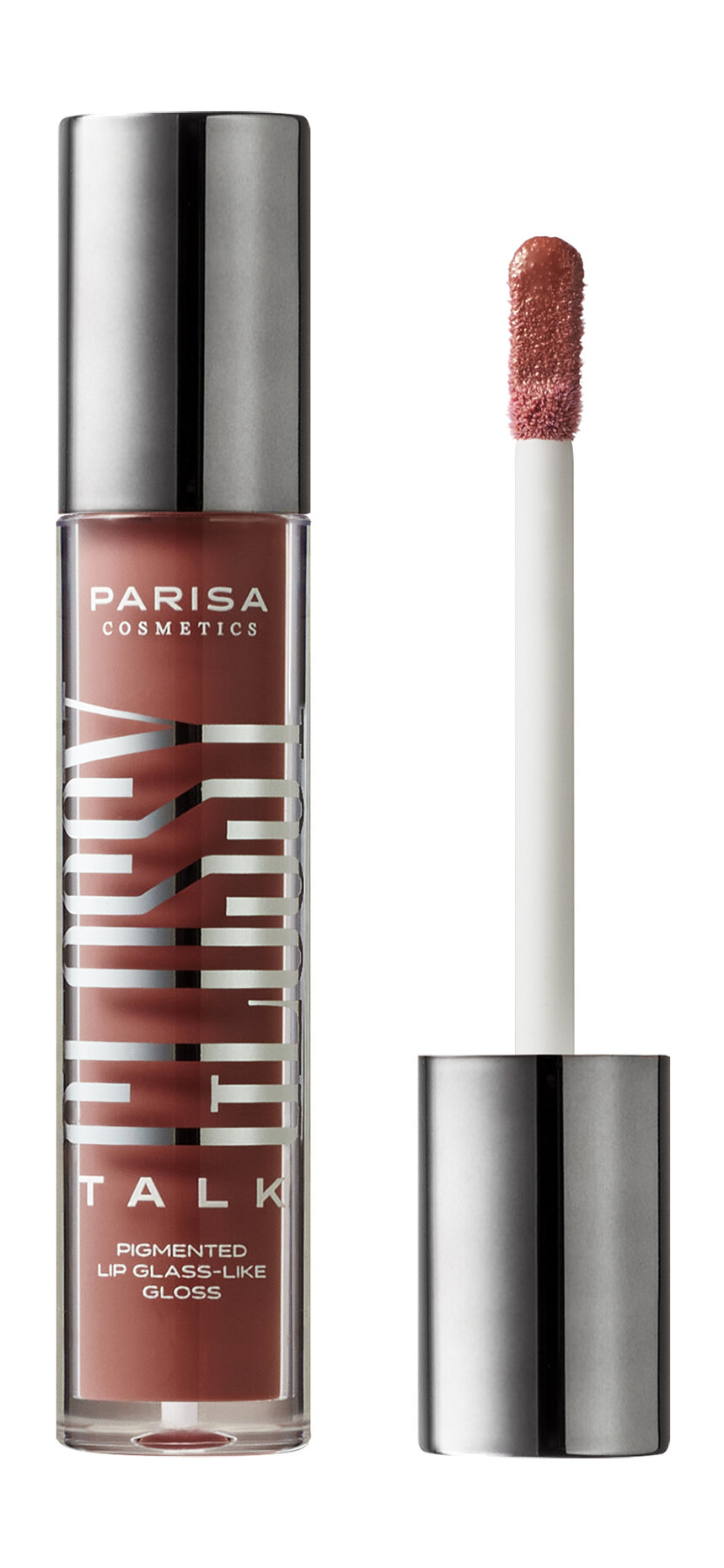 PARISA COSMETICSБлеск для губ Pigmented Lip Glass-Like Gloss PLG-206 жидкое стекло, 5 мл, 206 Smoky Cherry