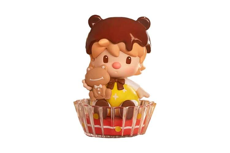 POP MART Sweet Bean Frozen Time Dessert Box Collection 2023 Theme Blind Box, Confirmed-Red Velvet Cupcake (Open)