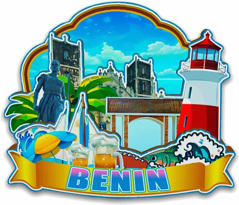 Магниты на холодильник Бенин-Сити, цвет Benin 2