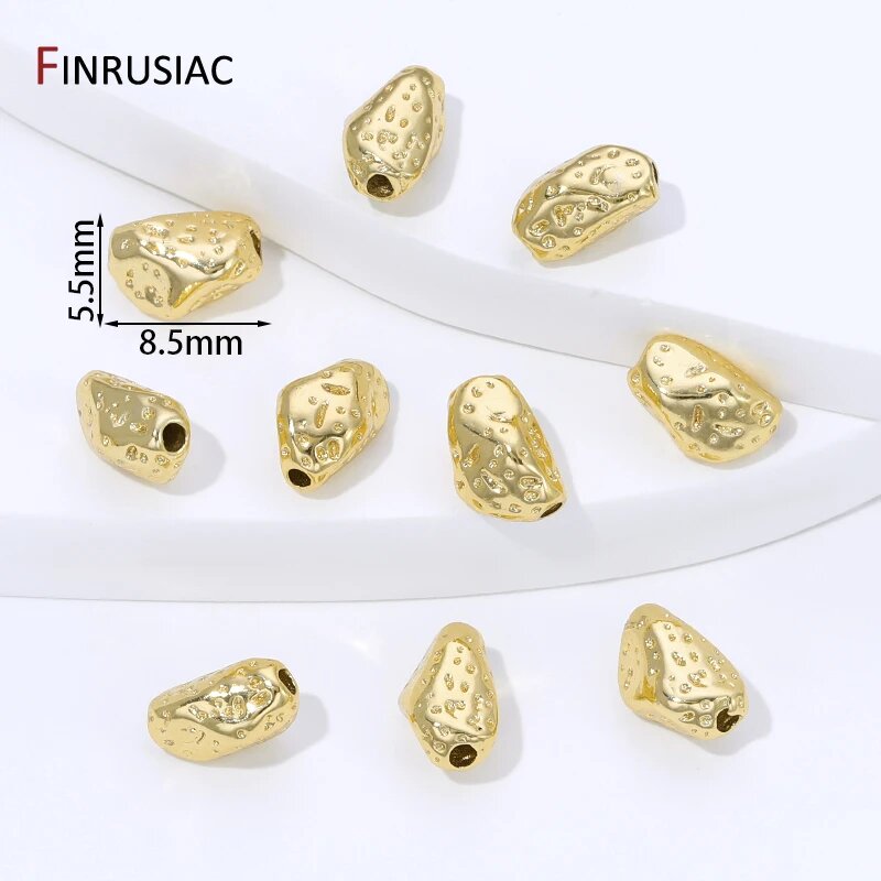Бусины-разделители 18K позолота, 10 шт