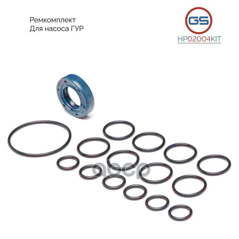HP02004KIT Ремкомплект насоса ГУР AUDI 100 1982-1990, AUDI 200 1983-1991 GS арт. HP02004KIT