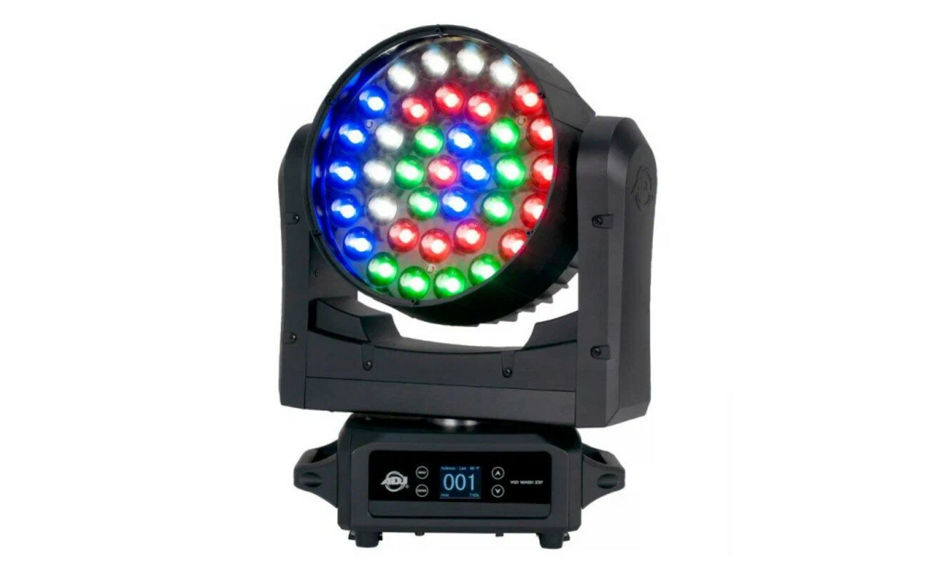 Вращающаяся голова ADJ Vizi Wash Z37, 37x20 Вт RGBW LED, моторизованный зум 10-60°