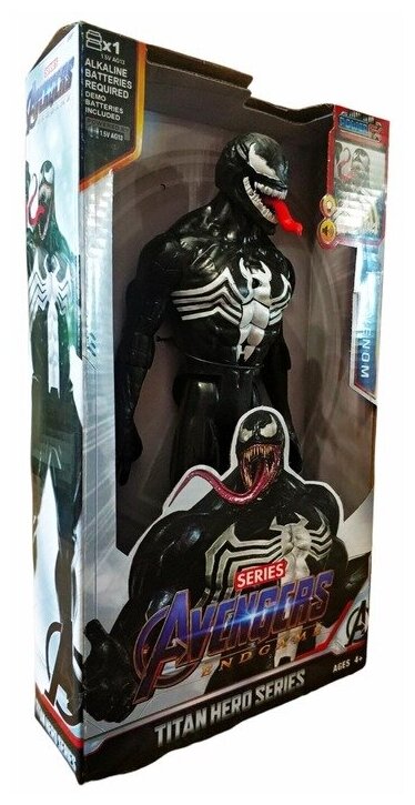 Фигурка супер героя Веном 30см. со световыми и звуковыми эффектами /Titan Hero series Venom/Фигурка Мстители Веном 30см.