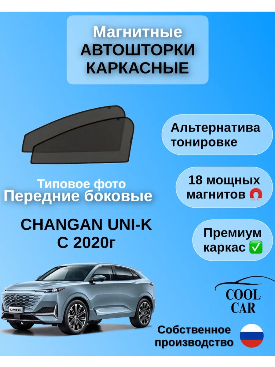 Каркасные шторки на магнитах/ автошторки для автомобиля Changan UNI-K