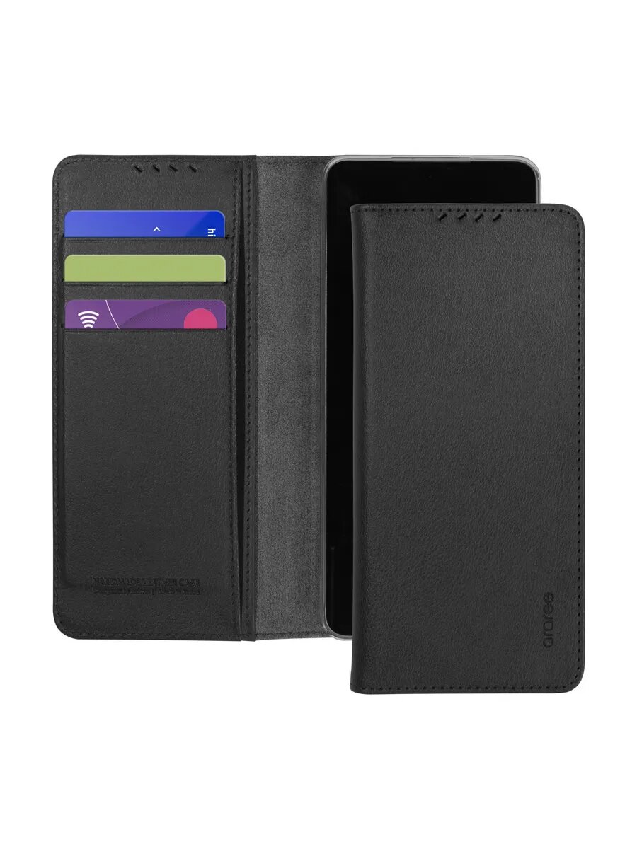 Чехол-книжка на Samsung Galaxy S26+ Araree Mustang Diary, искусственная кожа, цвет: черный