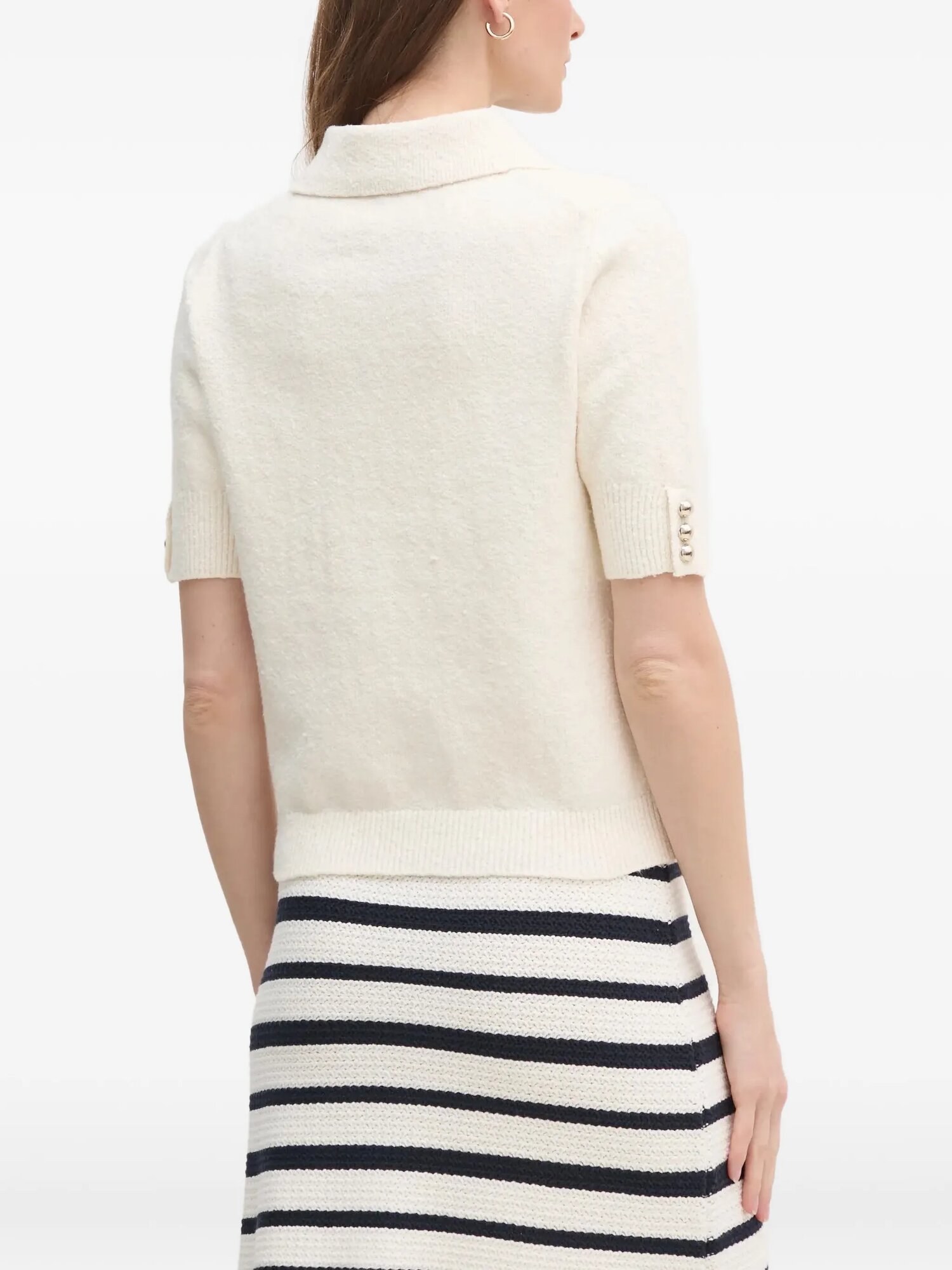 Топ Oui Button knitwear, размер 38, white — фото 1