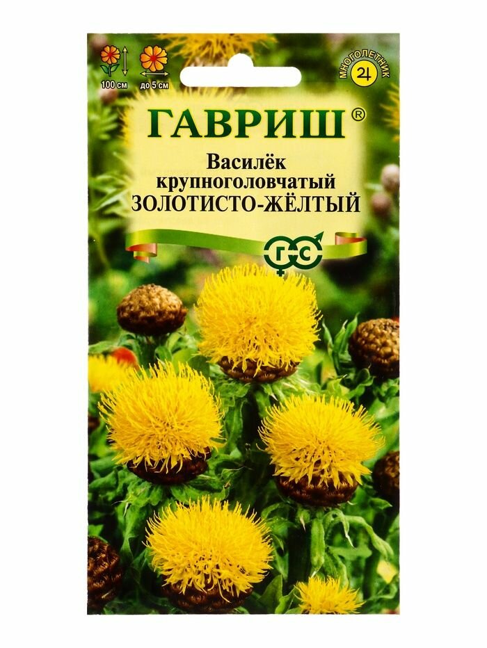 Семена Василек Золотисто-желтый - многолетний , нетребовательный , медонос. Гавриш