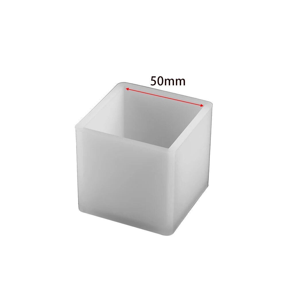 Силиконовые формочки для смолы, 50mm Square, Белый