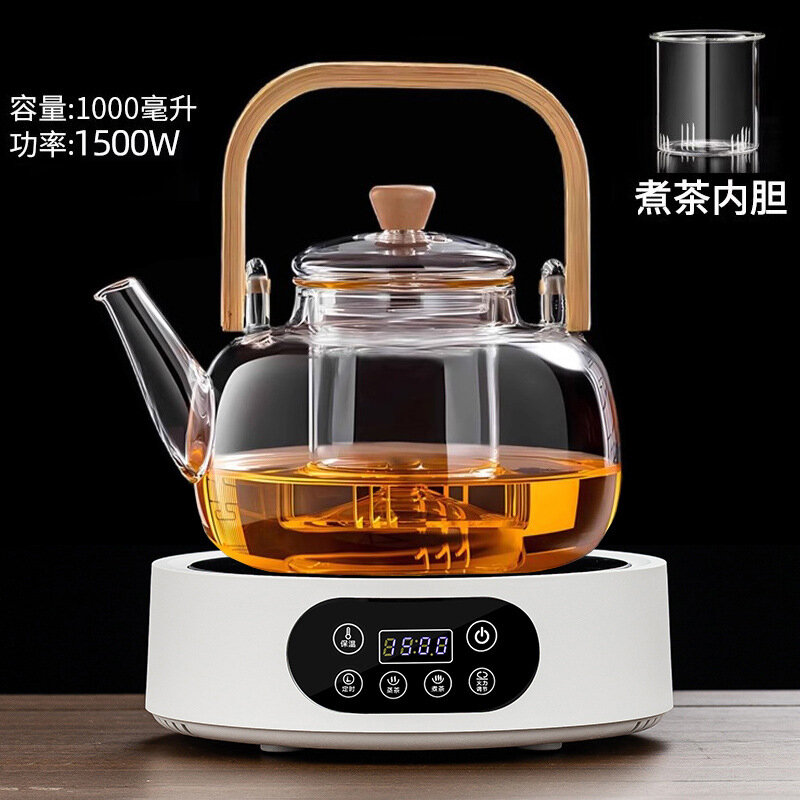 Электрическая керамическая плита Zhengmingtang 1500 Вт для дома, чайник с функцией кипячения воды, интегрированная функция приготовления на пару и кипячения, многофункциональный чайник.