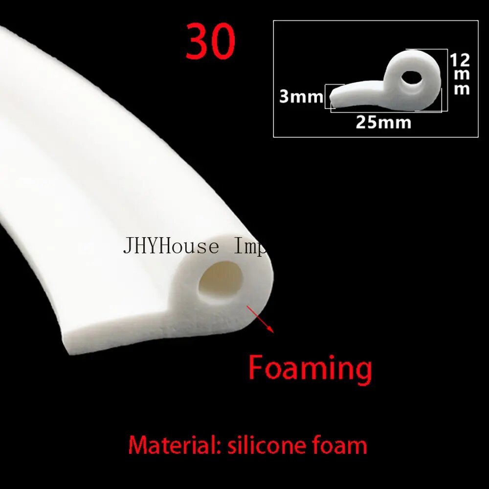 Термостойкая уплотнительная лента силиконовая P-типа 9 форм P-30