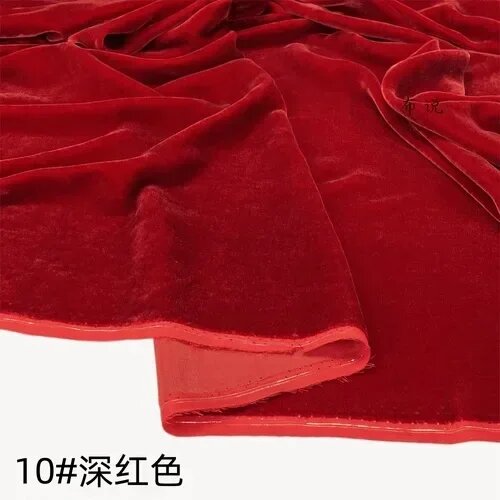 Золотой шелковый бархат для пошива чеонгсам 1,4х1 м Красный, 1.5 meters, 10 crimson