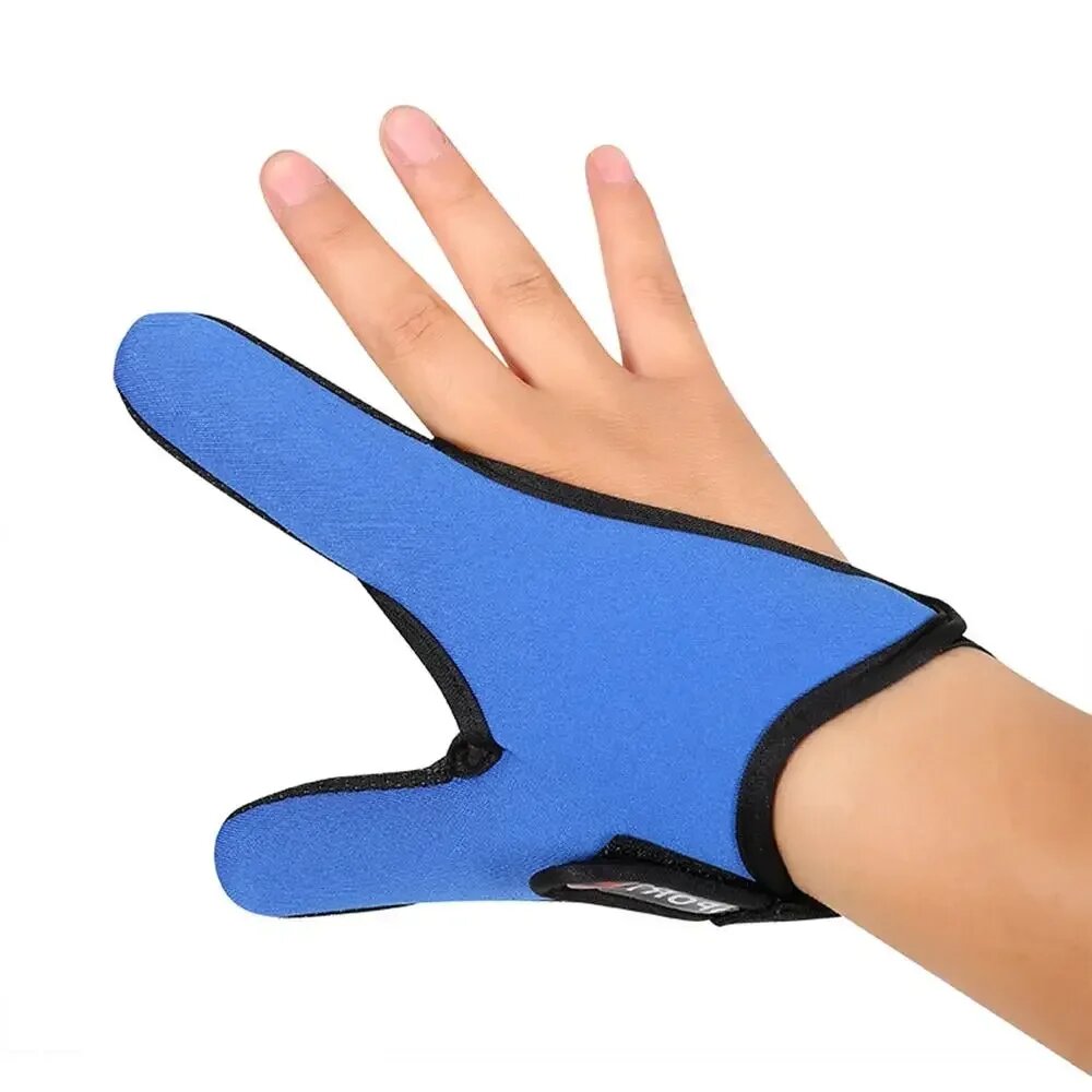 Синие рыболовные перчатки Blackon 2 пальца, Blue-Right