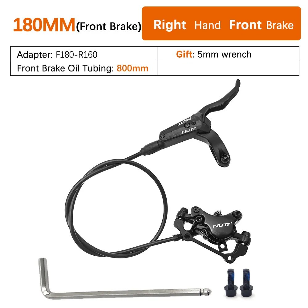 NUTT Гидравлический тормоз A2 MTB 2 поршня 160/180 мм Серый, 180 Right Front